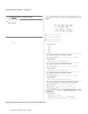 Calculus II Homework Set 2 Docx Homework Set 2 Solutions Calculus II 1 1 Point Evaluate The