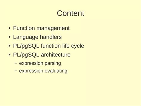 Plpgsql Internals Ppt