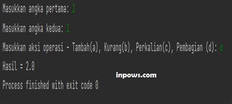 Membuat Kalkulator Sederhana Menggunakan Kotlin Inpows