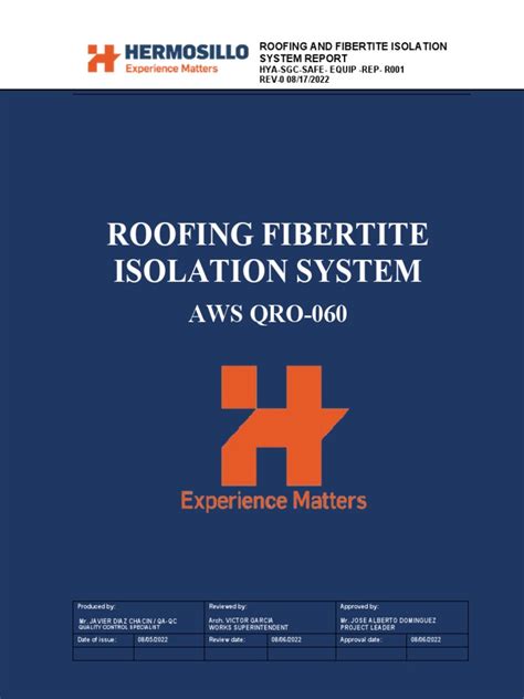aws roofing and fibertite isolation system english pdf