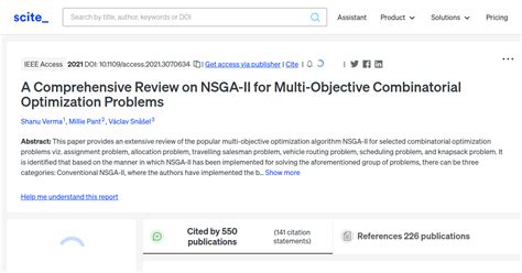 A Comprehensive Review On Nsga Ii For Multi Objective Combinatorial