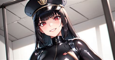 黒髪 黒髪ぱっつんロングラバースーツ女王様ちゃん Holaraai Chastity Aiイラストのイラスト Pixiv