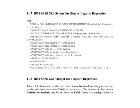 Syntax For Binary Logistic Regression Business Research Studocu