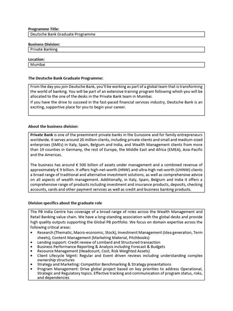 2025 Pb Graduate Programme Pdf