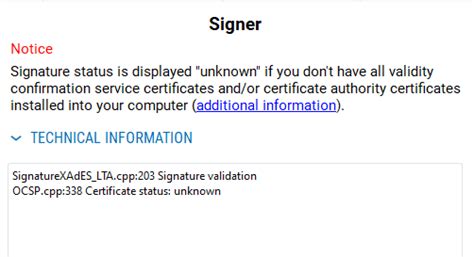 Error Signature Is Unknown For Signature Containers Containing An Invalid Ocsp Response