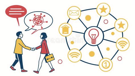 Business Handshake And Network Partnership And Collaboration Illustration Vector Design