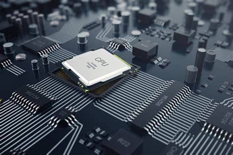3d 렌더링 중앙 컴퓨터 프로세서 cpu 개념입니다 컴퓨터 기술의 전자 엔지니어입니다 컴퓨터 보드 칩 회로 cpu 코어입니다