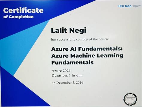 Lalit Negi On Linkedin Hcltech Certification Lifelonglearning