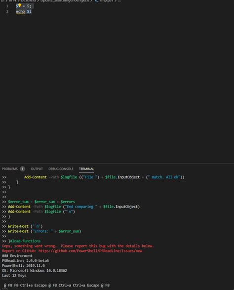 Pushing Twice F8 Leads To Crash In Console · Issue 1202 · Powershell
