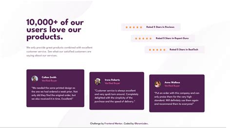 GitHub Bramizdev Fem Social Proof Section This Is My Solution To The Social Proof Section