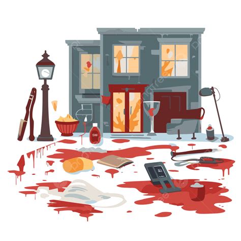 Crime Scene Cartoon Clipart Party