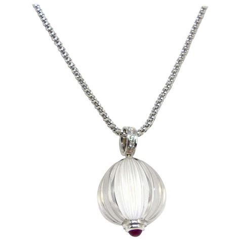 Wrapped Rock Crystal Ball Pendant At 1stdibs