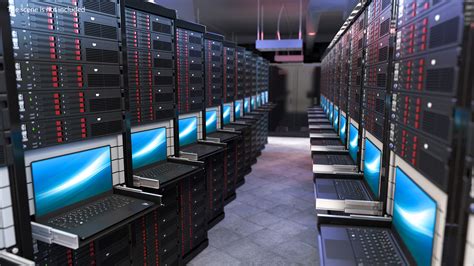 슬라이딩 랙 선반에 랩탑이있는 전체 서버 랙 3d 모델 99 Gltf Ma Max Upk Unitypackage C4d Obj Fbx Blend