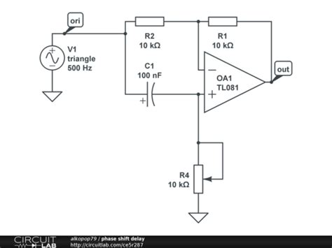 Phase Shift Delay Circuitlab
