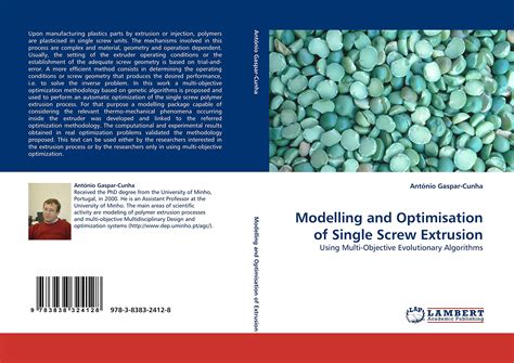 Amazon Modelling And Optimisation Of Single Screw Extrusion Using