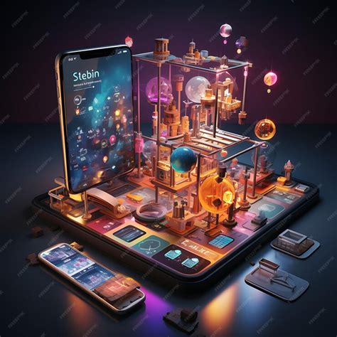 Premium Photo Mobile App Layout Design Of Stem Education Lab Equipment Layout Science Themed