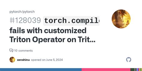 Torch Compile Fails With Customized Triton Operator On Triton Issue Pytorch