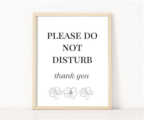 Please Do Not Disturb Sign Printable