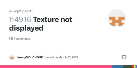 Texture Not Displayed Issue Isl Org Open D GitHub