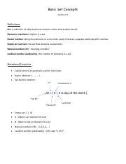 2 1 Basic Set Concepts Online Pdf Basic Set Concepts Section 2 1 Definitions Set A Collection