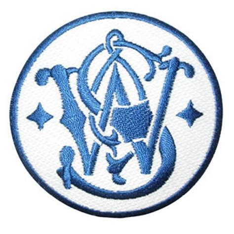 Smith And Wesson® Bluewhite Logo Patch Smith And Wesson