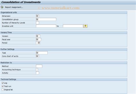 CX SAP Tcode Consolidation Of Investments