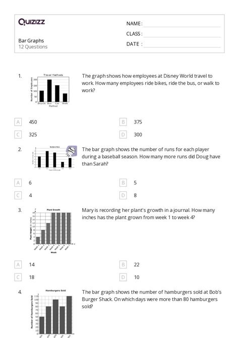 50 Bar Graphs Worksheets For 5th Class On Quizizz Free And Printable