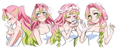 Kanroji Mitsuri And Kaburamaru Kimetsu No Yaiba Drawn By Soyeonp Danbooru