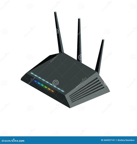 Wifi Router Vector Isometric Illustration Internet Network Device On White Background Stock