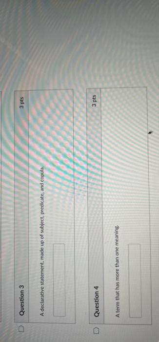 0 Question 3 A Declarative Statement Made Up Of