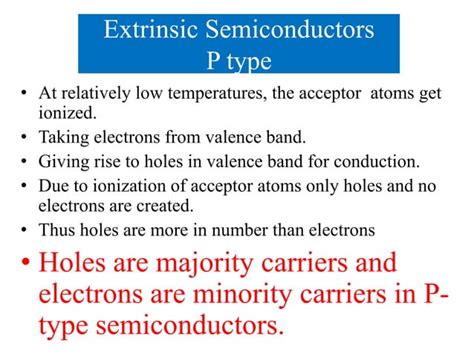 Extrinsic Semiconductor 3 Pptx Chemistry Science