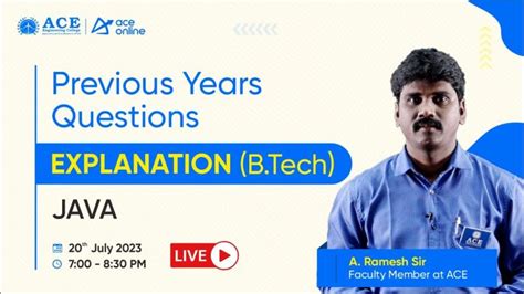 Ramesh Alladi On Linkedin Explanation Of Pyqs Java Ace Engineering