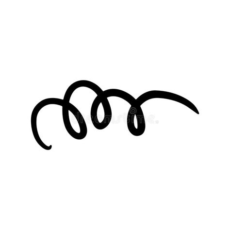 Curls Abstract Scribble Hand Drawn Line Doodle Decorative Curls Swirls Calligraphy Dividers