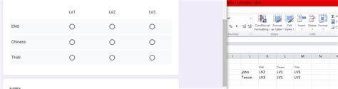 how to fill mutiple choice grid on web form data form excel