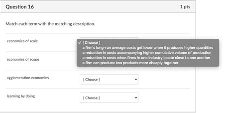 Solved Question 16 1 Pts Match Each Term With The Matching Chegg Com
