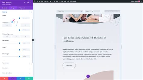 Using Divi Sizing Options Elegant Themes Documentation