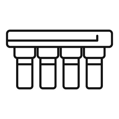 Premium Vector Line Art Illustration Of Classical Columns