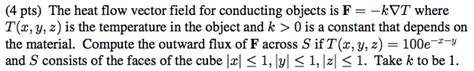 the heat flow vector field for conducting objects is