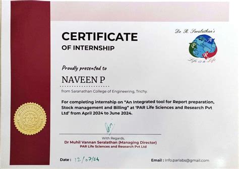 Naveen P On Linkedin Internship Softwaredevelopment Stockmanagement Billingsystems