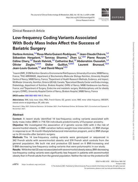 Pdf Low Frequency Coding Variants Associated With Body Mass Index Impact The Success Of