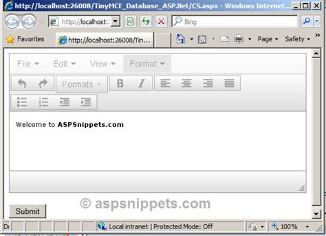 Set Tinymce Editor In Readonly Mode Using Jquery In Aspnet