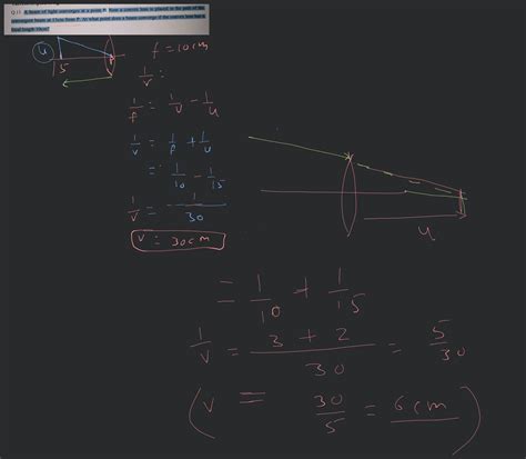 Q A Beam Of Light Converges At A Point P Now A Convex Lens Is Placed In