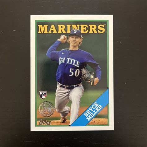 Bryce Miller 1988 Rookie Rc 2023 Topps Update Card 88us 37 Mariners Ebay