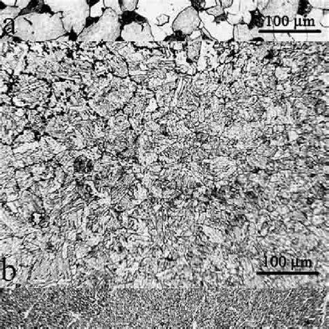 Microstructure Of A Bm B Haz And C Wm 1 Download Scientific Diagram