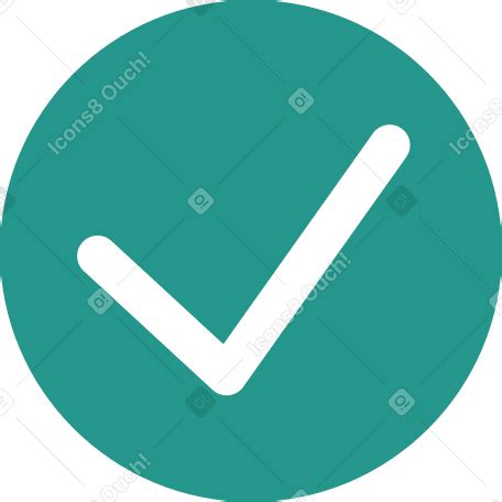 Check Mark In Circle Illustration In PNG SVG