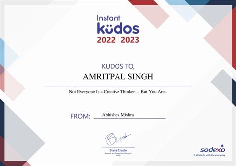 Amritpal Singh On Linkedin Appreciated By My Rm To Me As A Creative Thinker He Gave Me Instant
