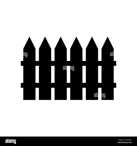 Picket Fence Isolated Vector Simple Wooden Fence Vector Icon Stock Vector Image And Art Alamy