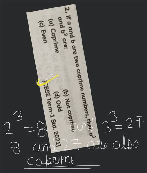 2 If A And B Are Two Coprime Numbers Then A3 And B3 Area Coprimeb