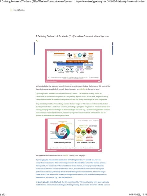 7 Defining Features Of Terahertz Thz Wireless Communications Systems Pdf Terahertz
