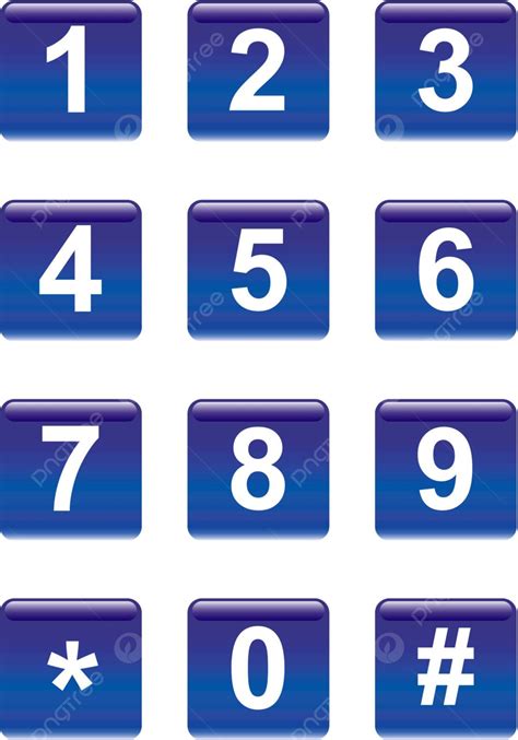 Numbers Buttons Seven Website Numbers Vector Seven Website Numbers